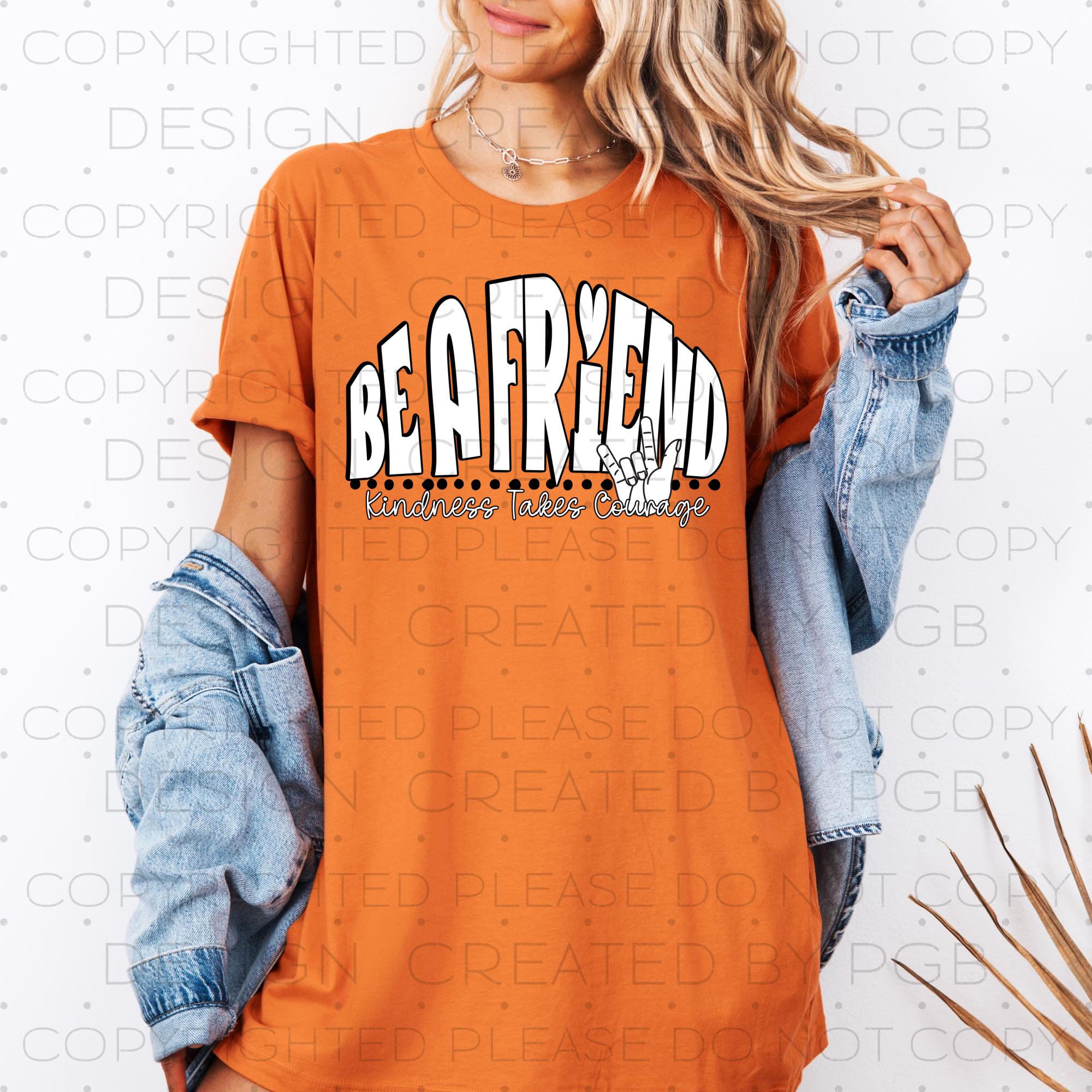 Be A Friend Anti Bullying PNG, Kindness Design (digital Download) - Etsy
