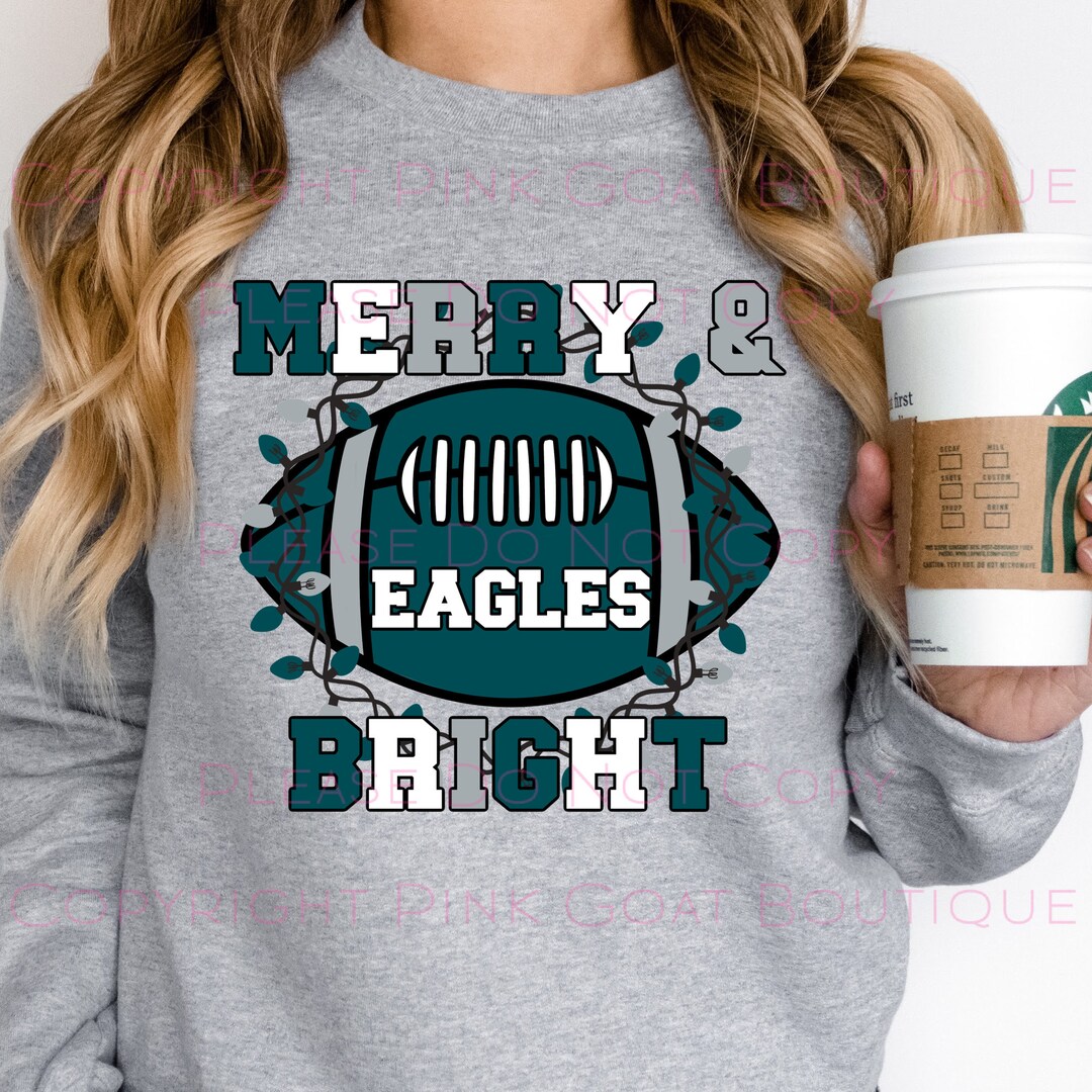 Merry and Bright Football PNG Image Instant Download Sublimation ...