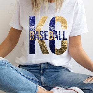 KC Sequin Baseball PNG Instant Download Sublimation Digital Design ...