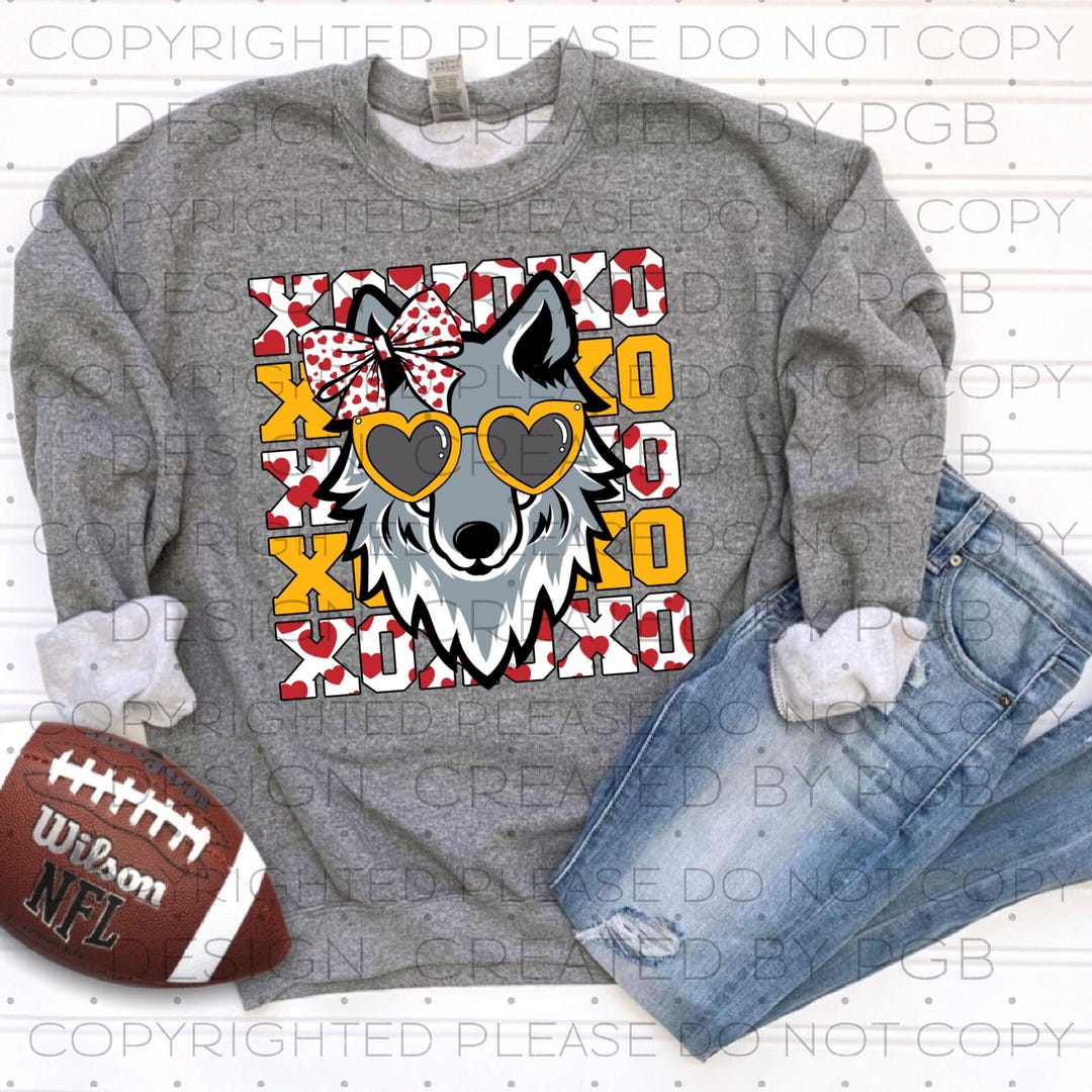 XOXO Kansas City Football PNG Image Instant Download DTF Digital Design ...
