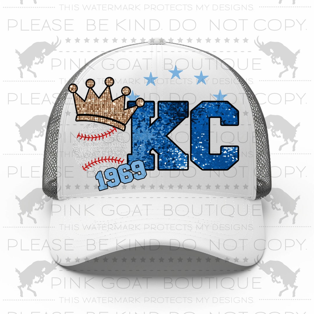 KC Baseball Faux Hat Patch PNG Instant Download Sublimation Digital ...