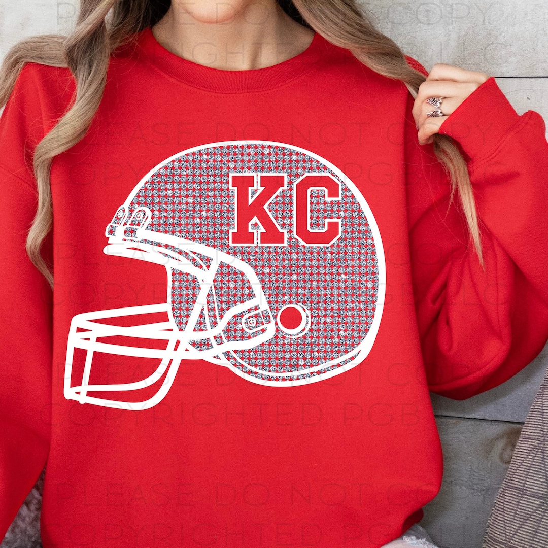 KC Rhinestone Football Helmet PNG Instant Download Sublimation Digital ...