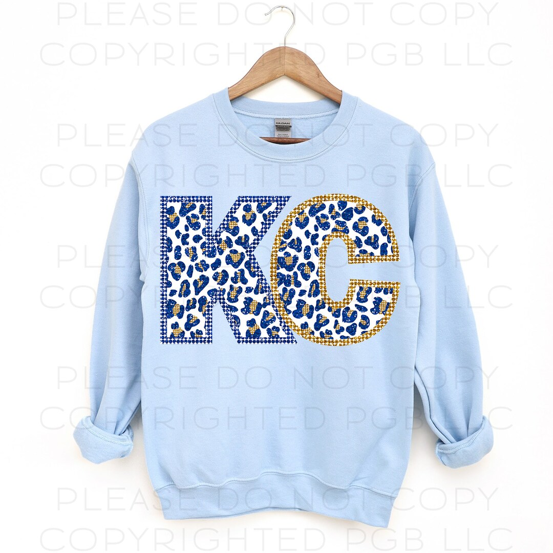 KC Rhinestone Leopard Baseball PNG Instant Download Sublimation Digital ...