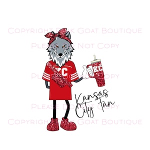KC Football Fan PNG Instant Download Sublimation Digital Design Decal T ...