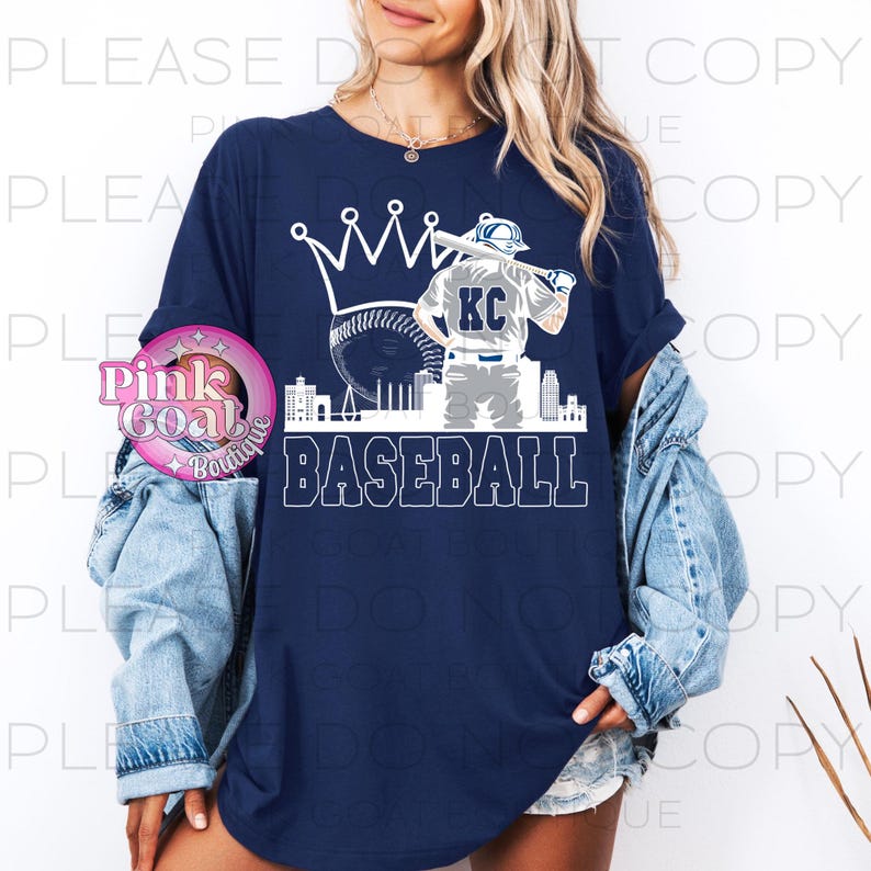 KC Baseball PNG Instant Download Sublimation Digital Design DTF T-shirt ...