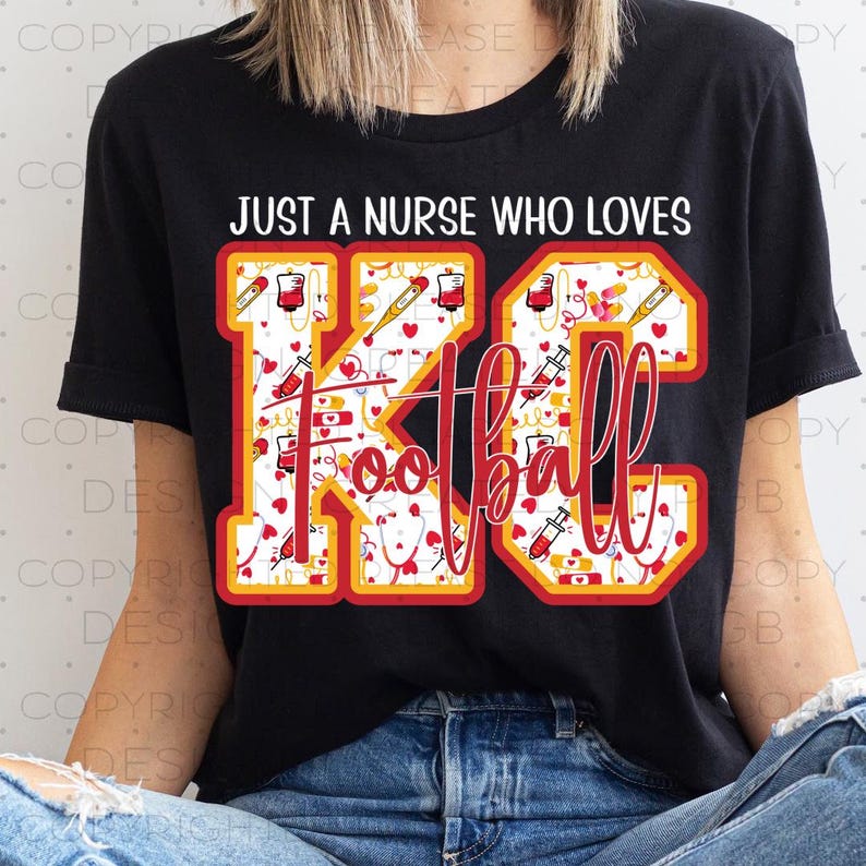 Kansas City Nurse Football PNG: Sublimation/dtf Print Design (digital ...