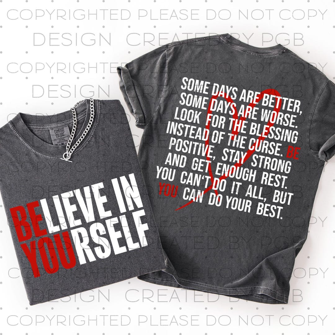 Be You Believe in Yourself PNG, Design (digital Download) - Etsy