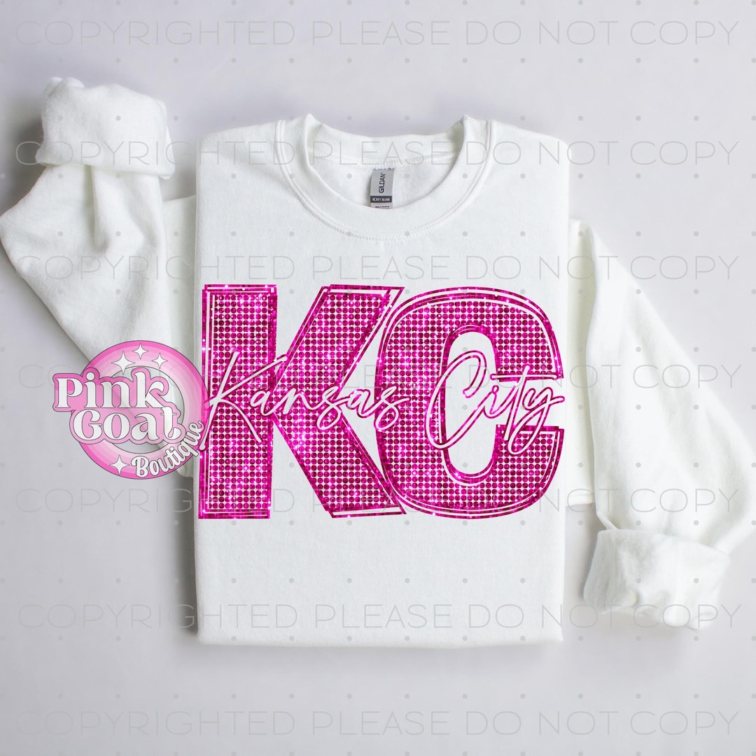 KC Pink Sequin Rhinestone PNG Instant Download Sublimation Digital ...