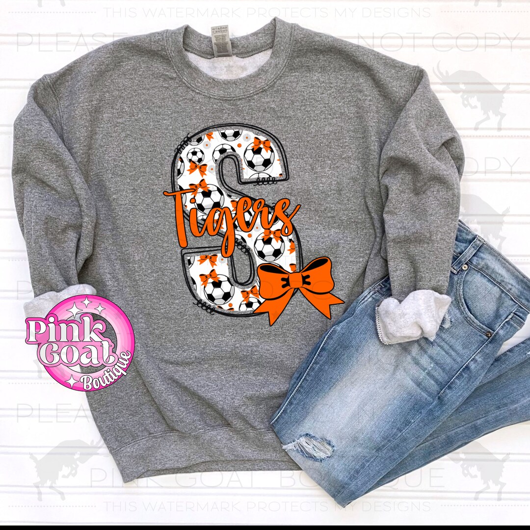Custom Soccer Bows School Initials PNG DTF Digital Design Sports Mascot ...