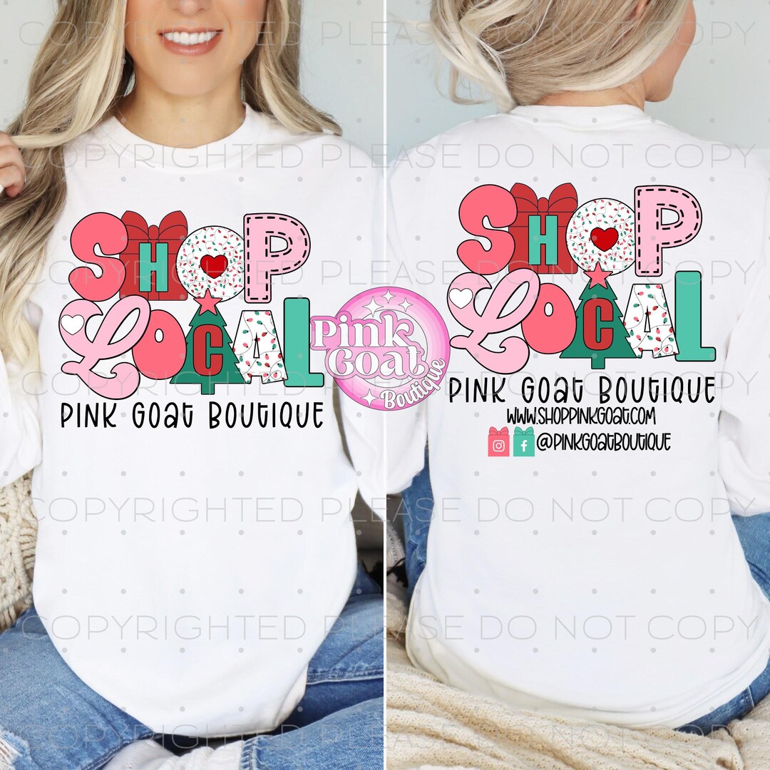 Custom Christmas Shop Local Small Business PNG Instant Download ...