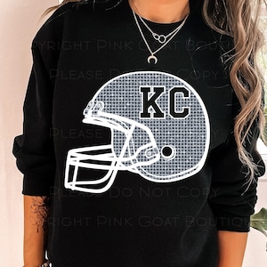 KC Rhinestone Football Helmet PNG Instant Download Sublimation Digital ...