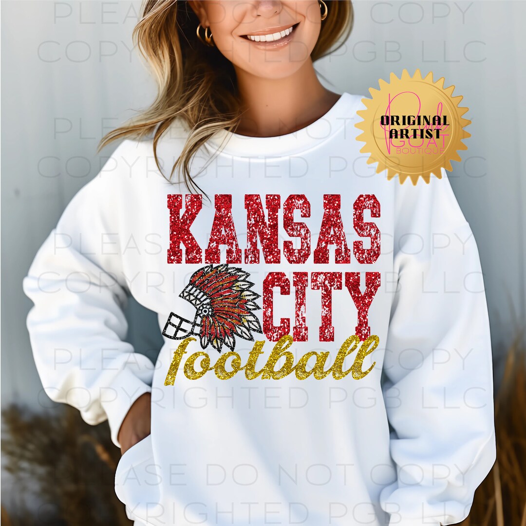 Kansas City Football PNG Instant Download Sublimation Digital Design ...