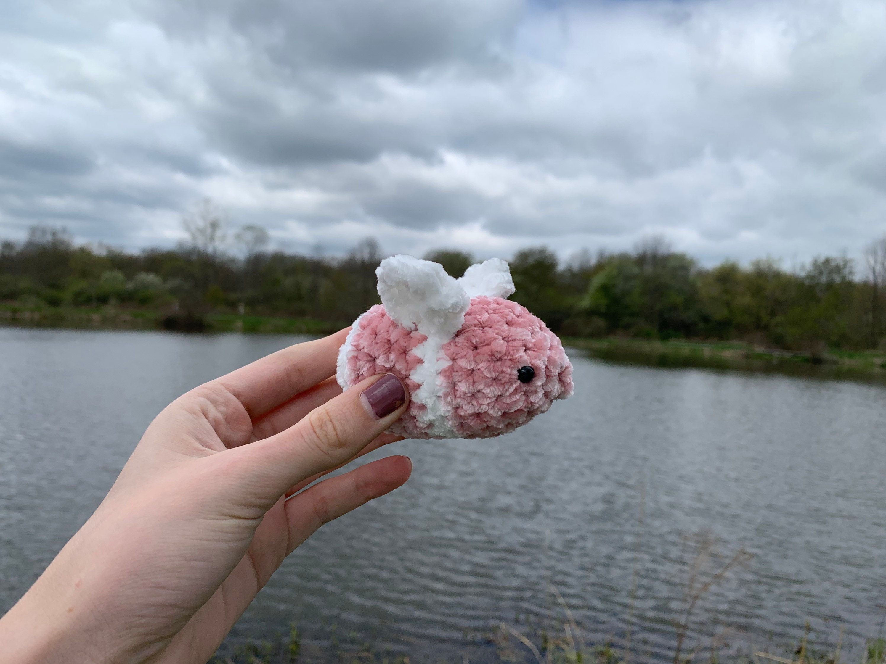 Fluffy Mini Bee Plush, Cute Mini Bee Plush, Crochet Bee, Bee Keychain ...