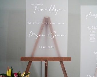 Finally Wedding Welcome Sign - Etsy UK