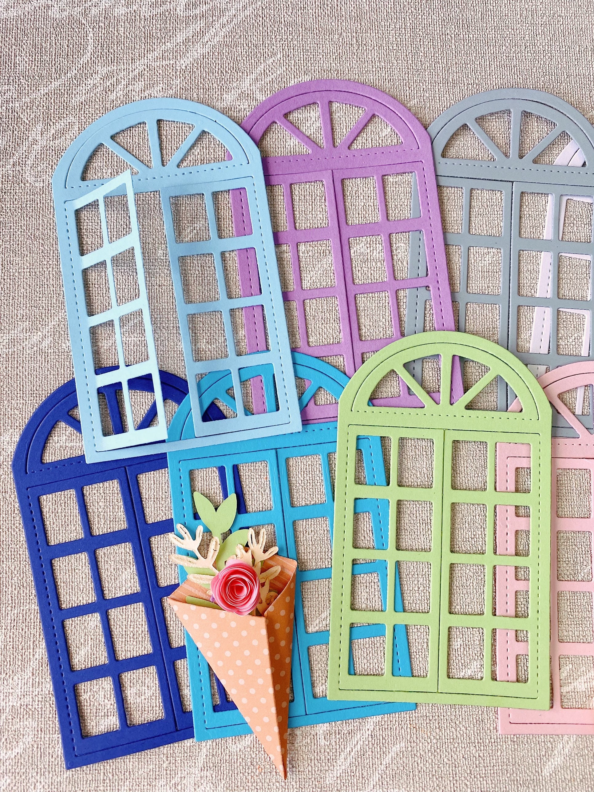 10 Mixed Die Cut Windows for Creative Junk Journals, Card Making ...