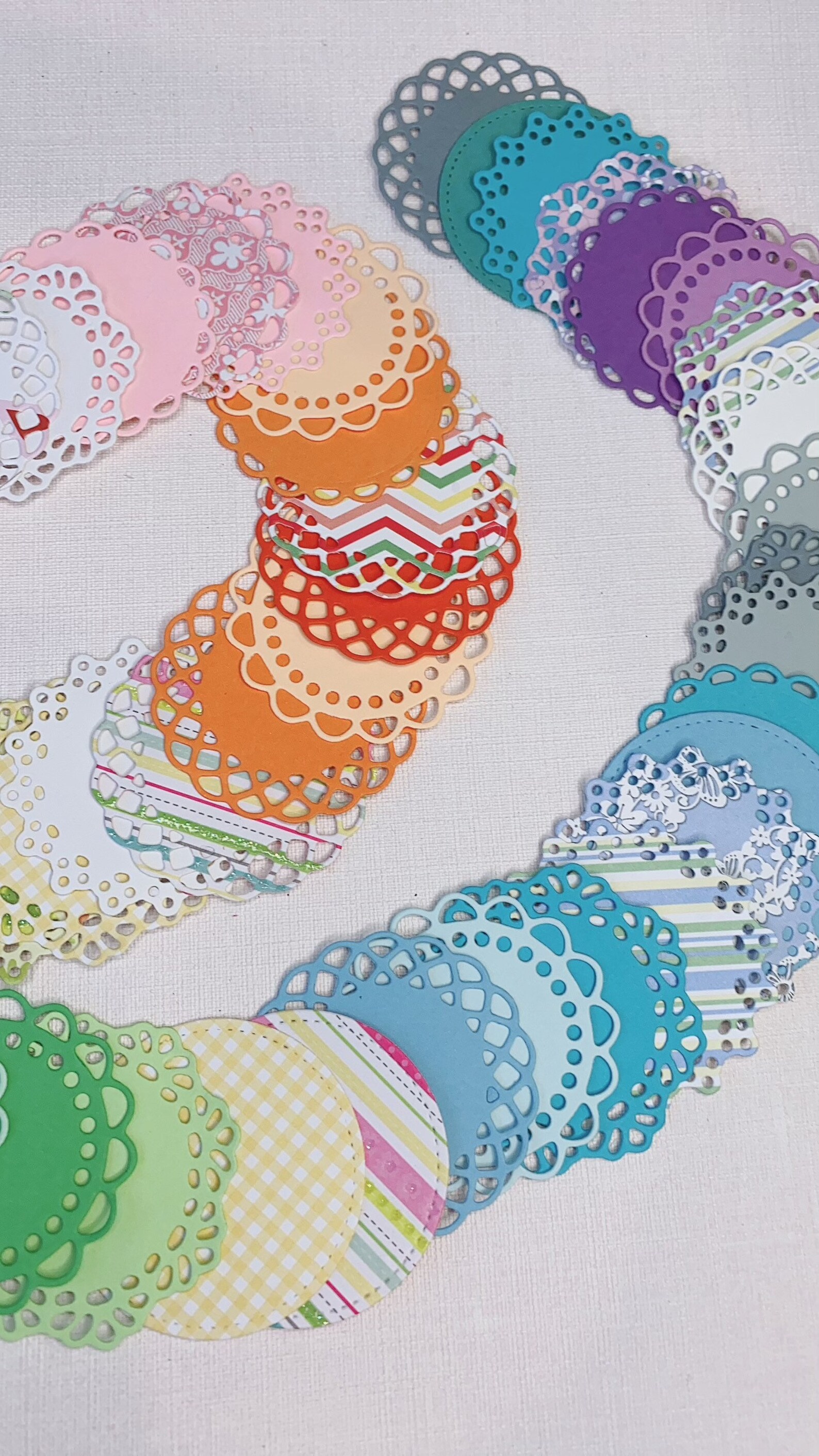 30 Die Cut Paper Doilies, Lace Doilies for Scrapbooking, Scrapbook ...
