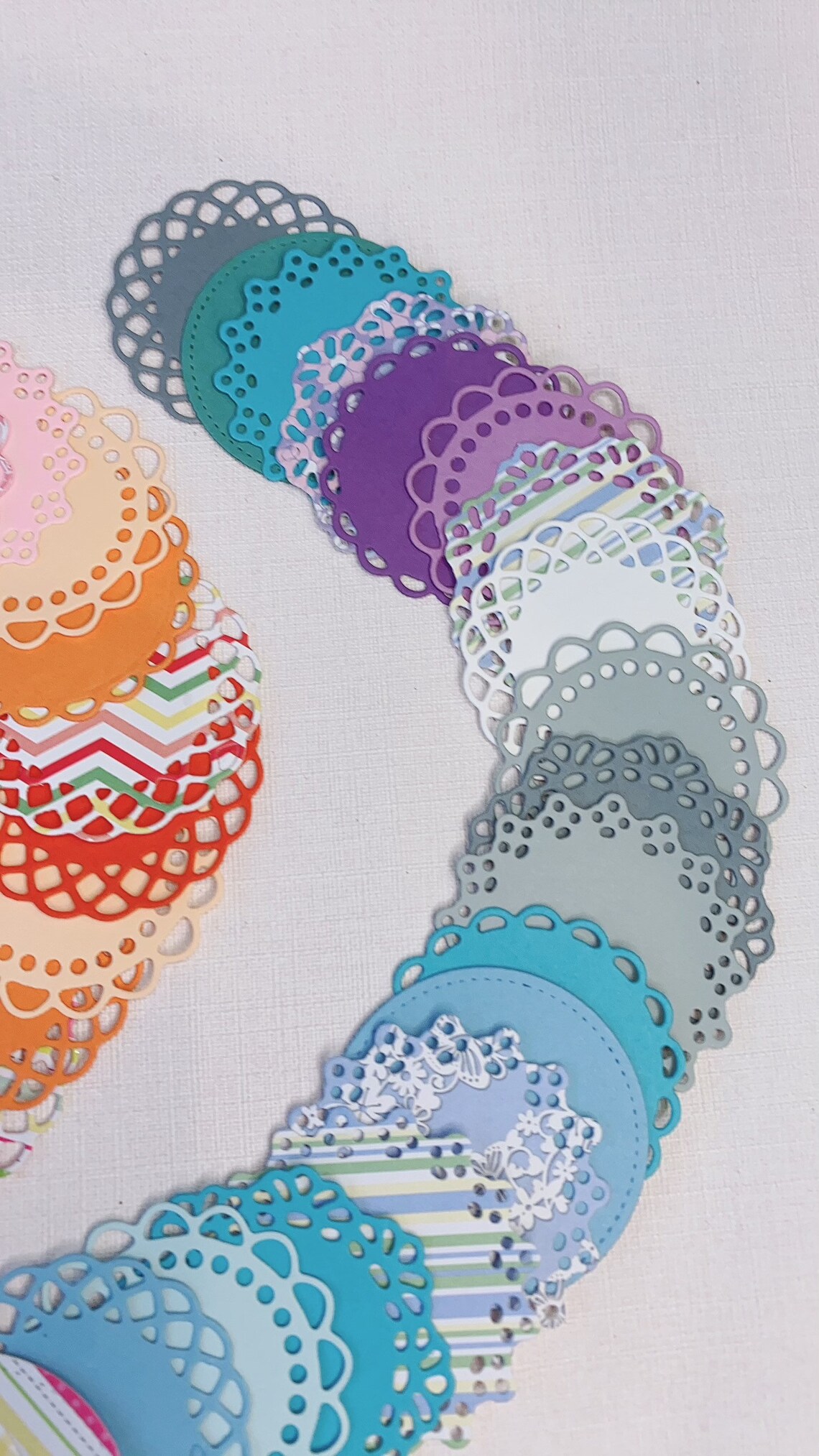 30 Die Cut Paper Doilies, Lace Doilies for Scrapbooking, Scrapbook ...