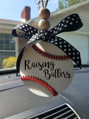 Baseball Car Charm | Raising Ballers Car Charm | Baseball Bag Tag ...