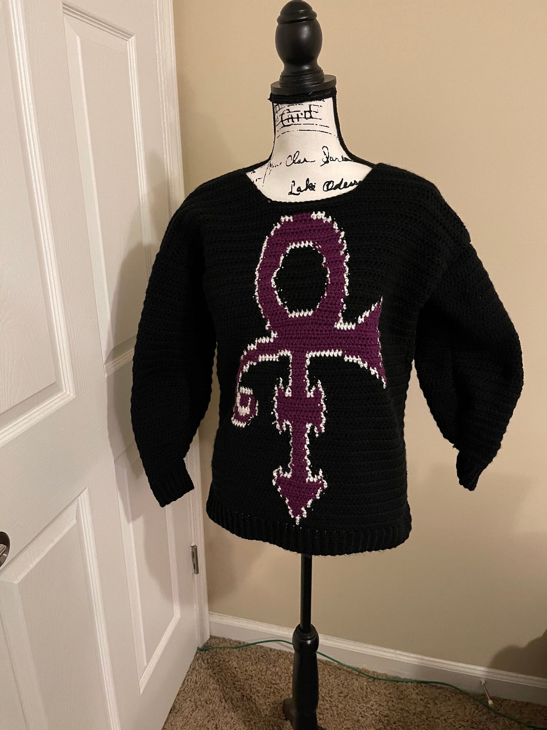 Custom Love Symbol Sweater, Crochet, Handmade, Sweater - Etsy