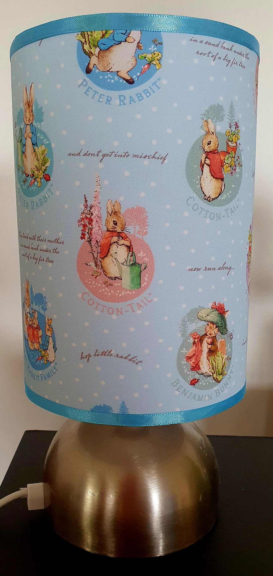 Peter Rabbit Touch Lamp Fabric Shade and Bulb Set - Etsy