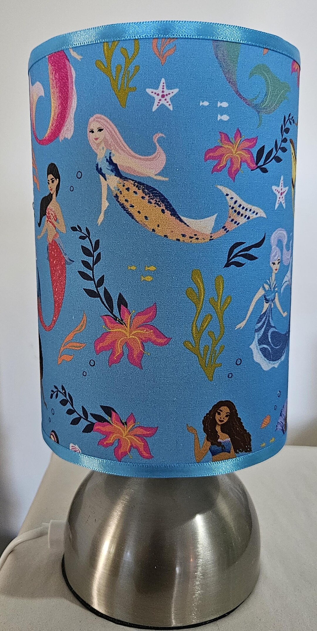 Mermaid Touch Lamp Fabric Shade and Bulb Set - Etsy