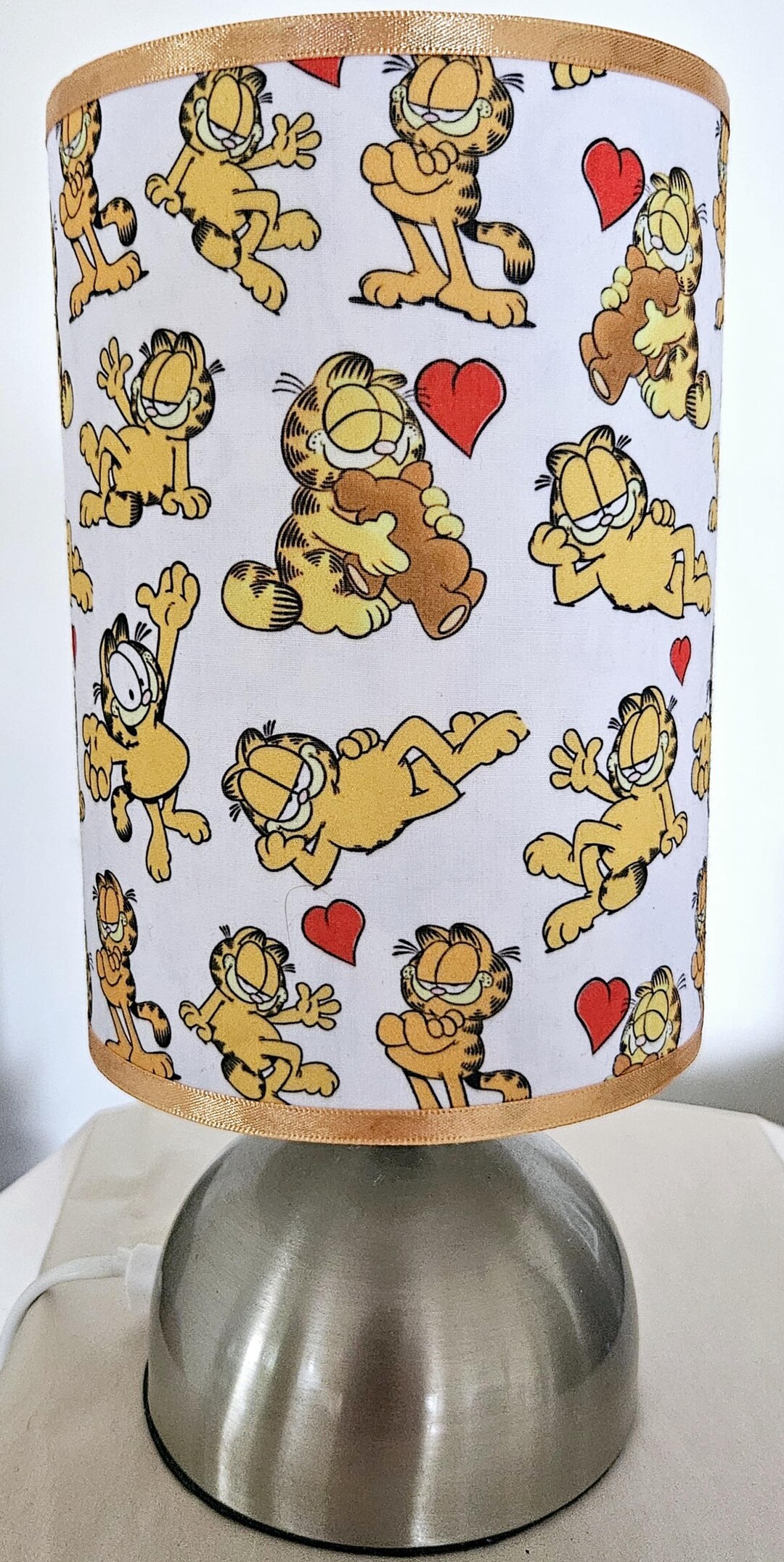 Garfield Touch Lamp Fabric Shade and Bulb Set - Etsy