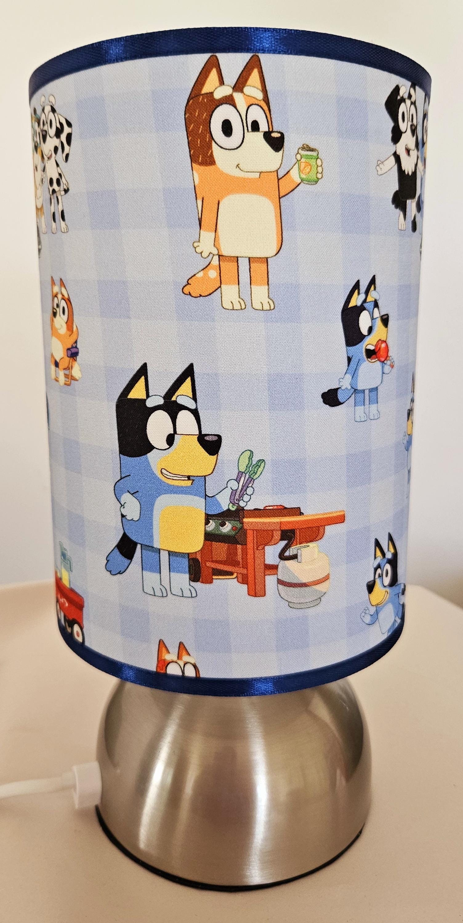 Bluey Touch Lamp Fabric Shade and Bulb Set - Etsy