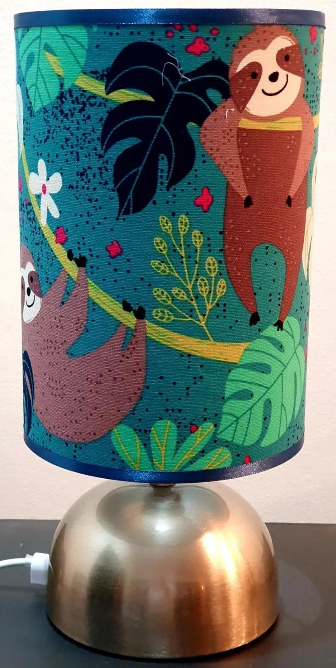 Sloth Touch Lamp Fabric Shade and Bulb Set - Etsy