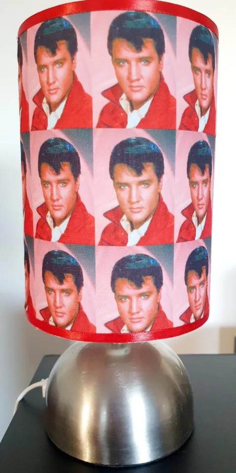 Elvis Touch Lamp Fabric Shade and Bulb Set - Etsy
