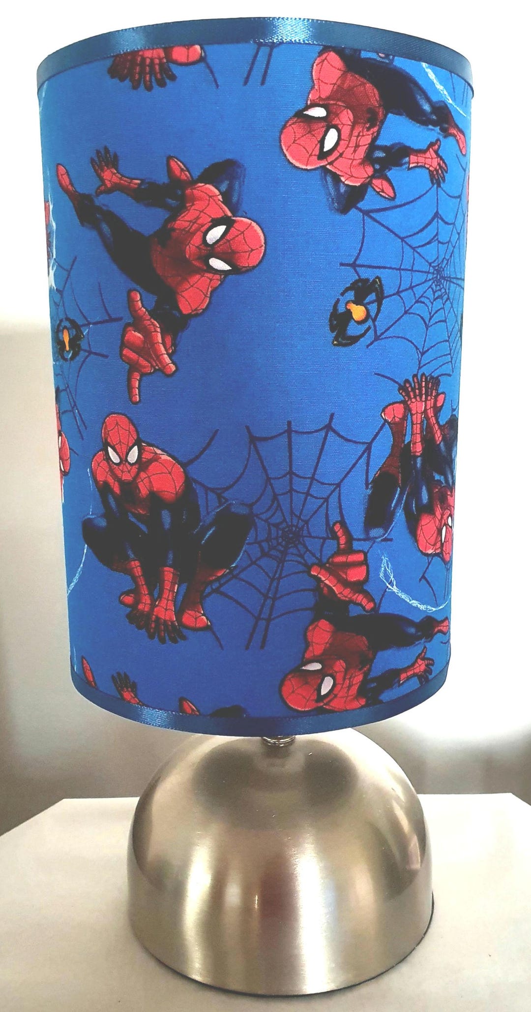 Spiderman Touch Lamp Fabric Shade and Bulb Set - Etsy