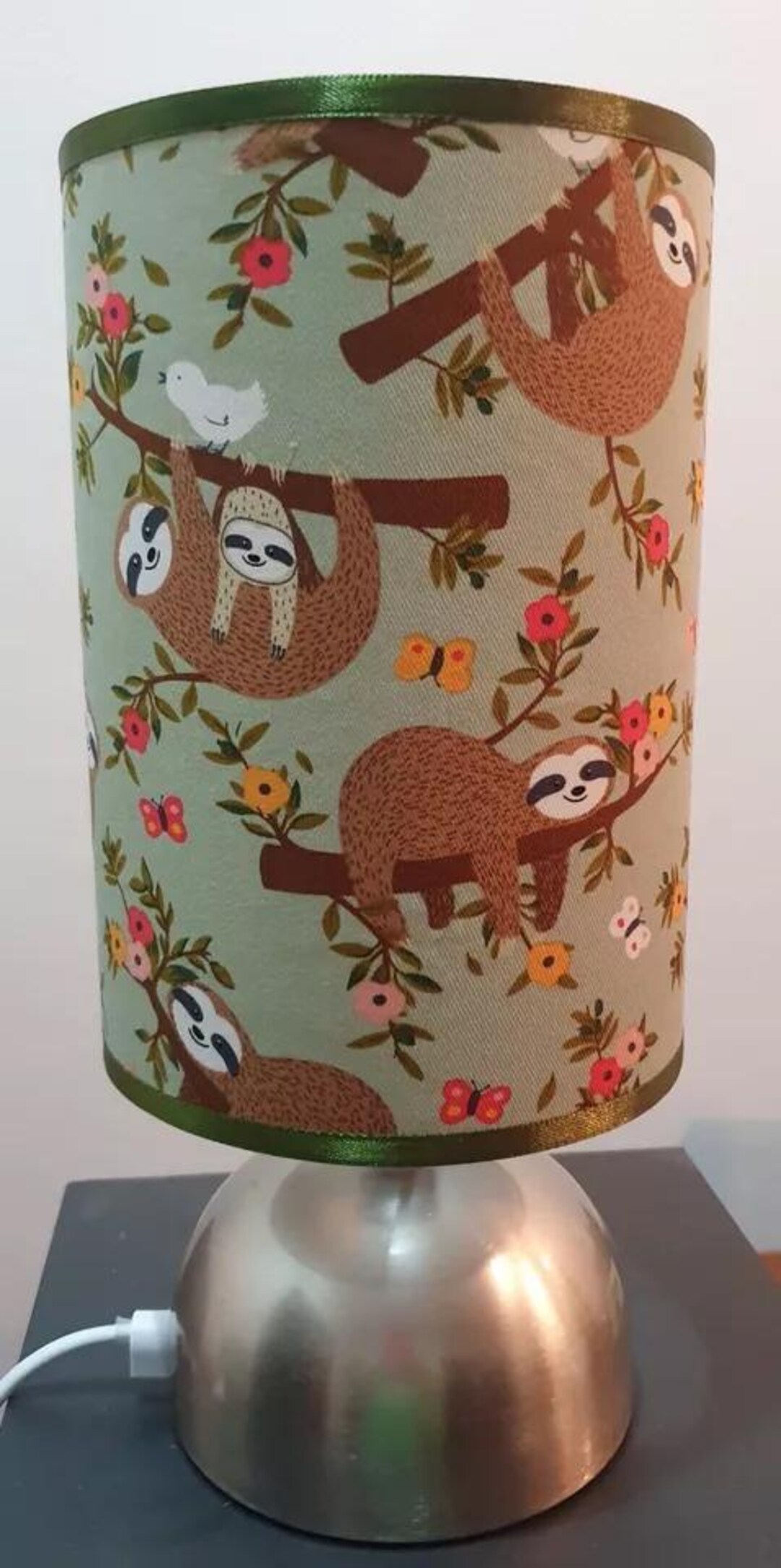 Sloth Touch Lamp Fabric Shade and Bulb Set - Etsy