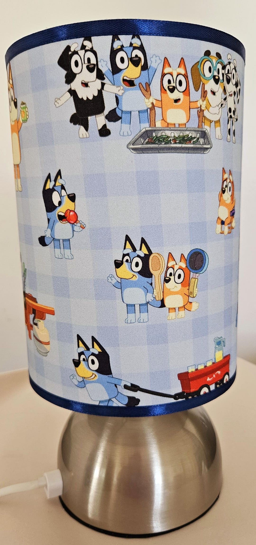 Bluey Touch Lamp Fabric Shade and Bulb Set - Etsy