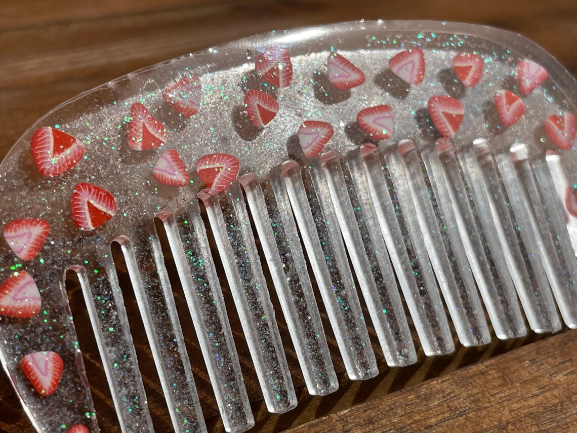 Strawberry Glitter Comb gift idea | Etsy