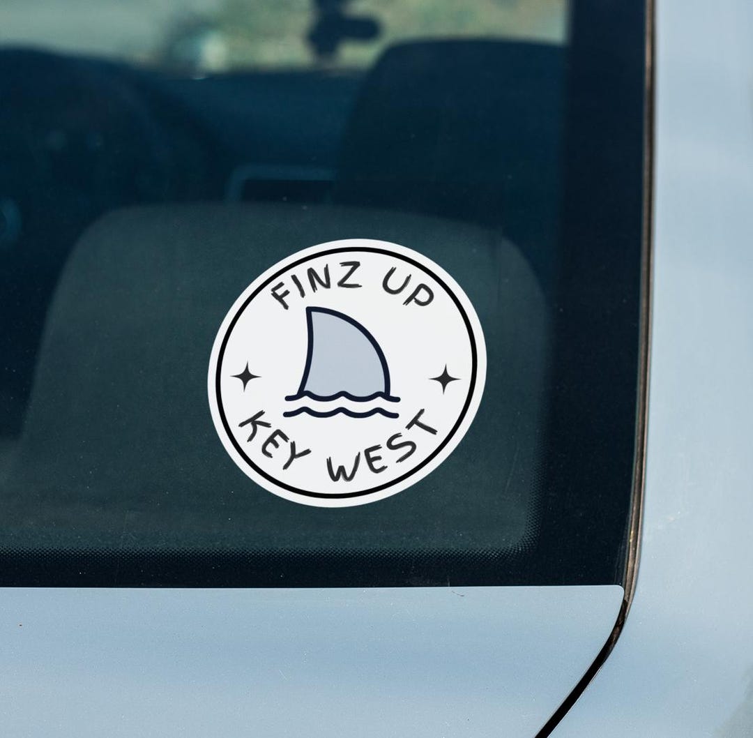 Finz up Key West Sticker, Jimmy Buffett Themed Key West Finz up Decal ...
