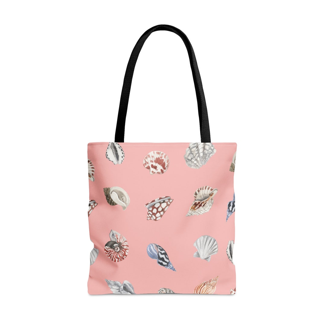 Pink Seashell Tote Bag-beach Bag-nautical Tote Bag-reusable Bag-pool ...
