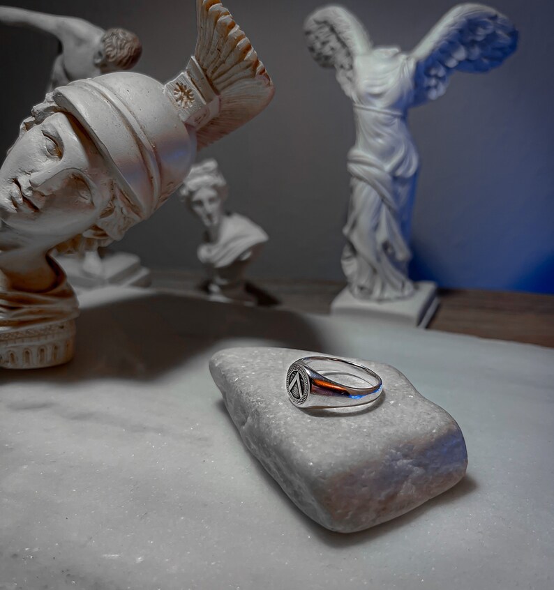 Spartan Shield Lamda Ring / Silver 925 / Handmade by Meanderart ...