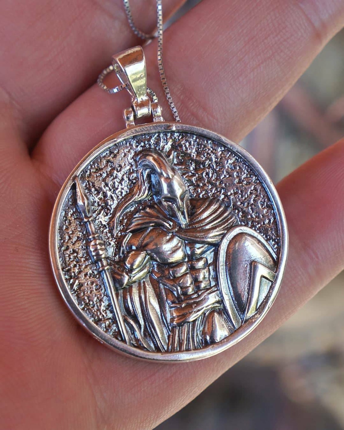 Spartan Warrior Pendant. Handmade by MeanderArt. Leonidas 300. | Etsy