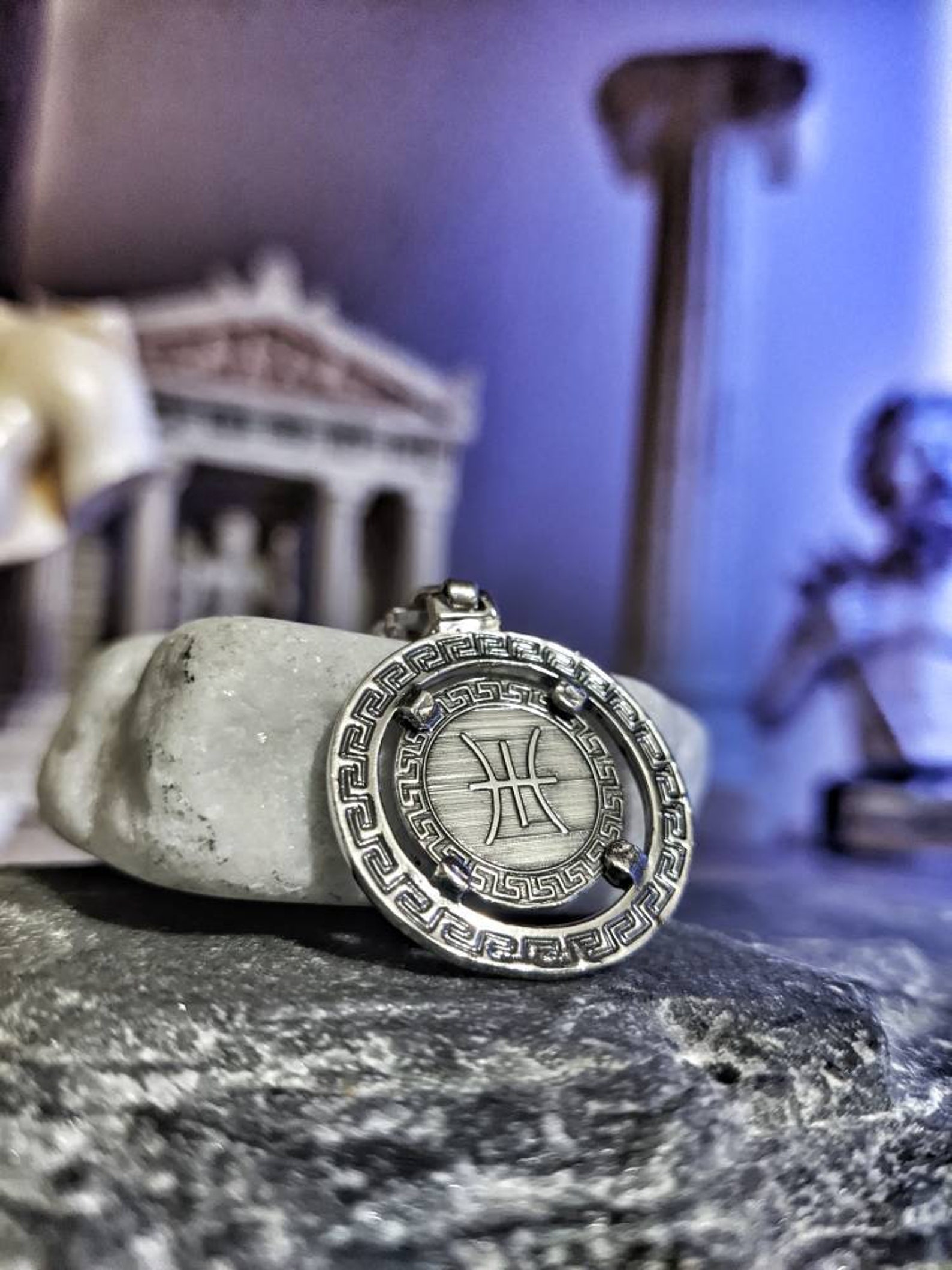 Delphic Epsilon Pendant. Ancient Greek Symbol. Handmade by Meanderart ...