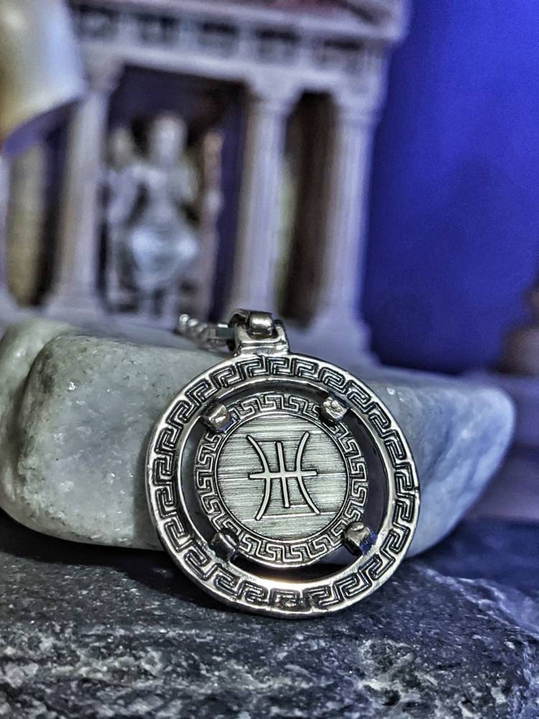 Delphic Epsilon Pendant. Ancient Greek Symbol. Handmade by Meanderart ...