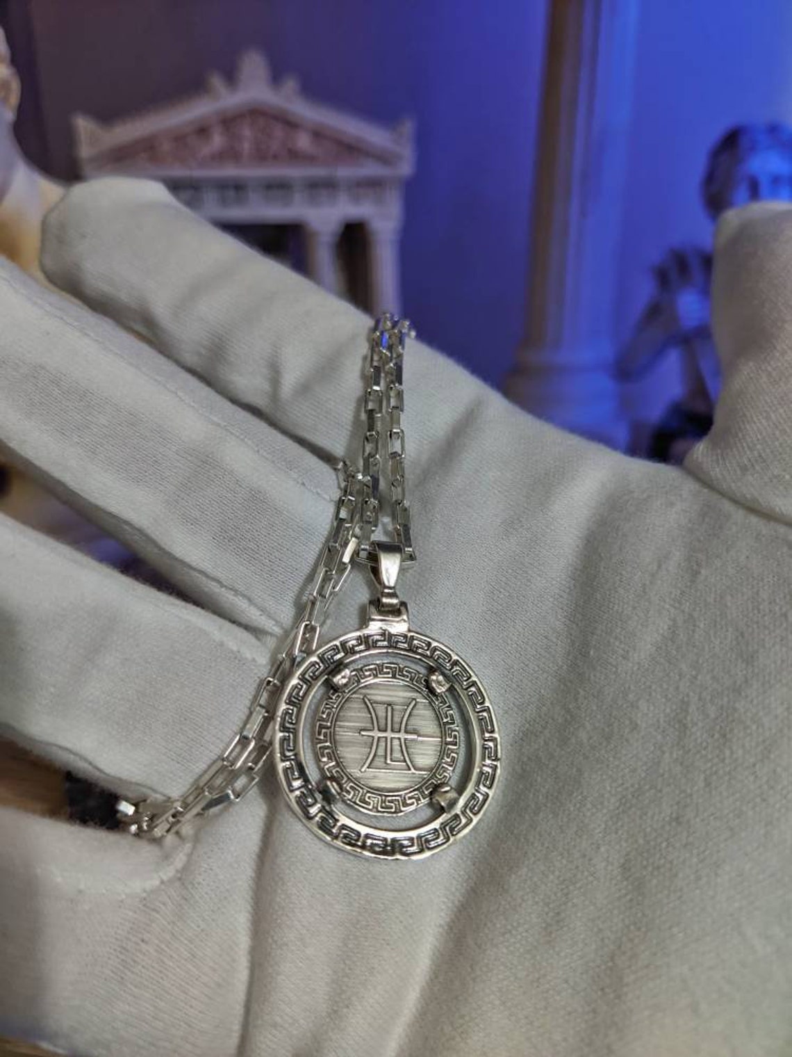 Delphic Epsilon Pendant. Ancient Greek Symbol. Handmade by Meanderart ...