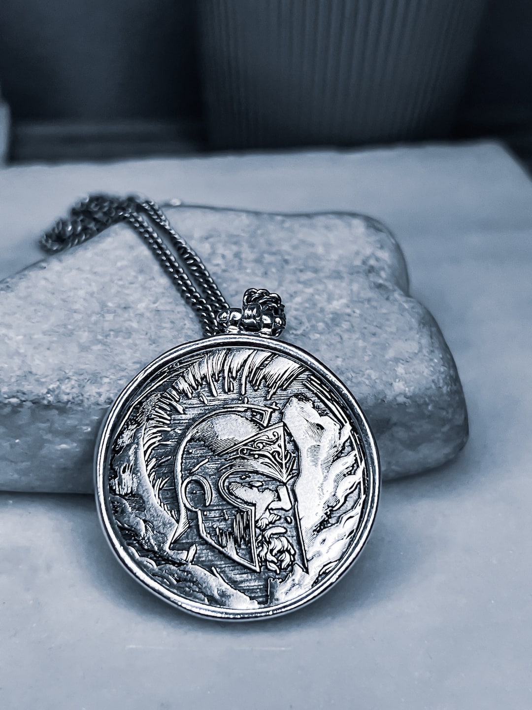 ARES IN SPACE / Silver 925 / Handmade Pendant / Ancient Greek God ...