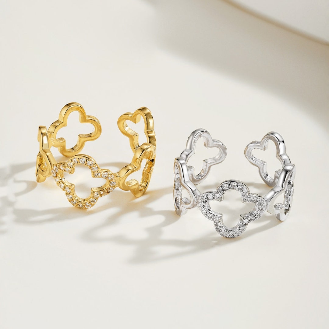 Resizable Multiple Clover Ring - Etsy