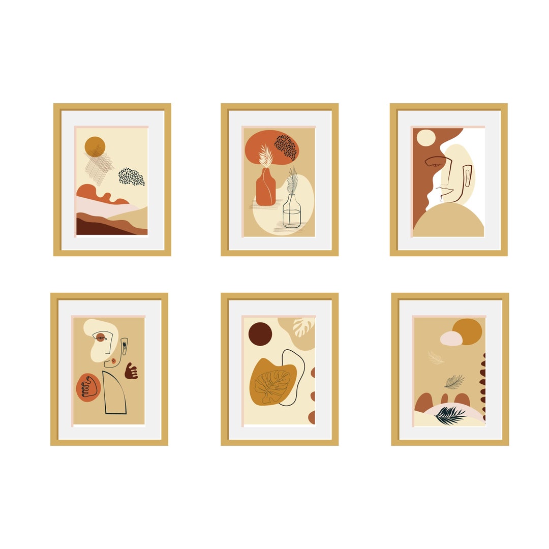 Printable Art Set of 6 Boho Landscapes. Wall Art, Poster - Etsy