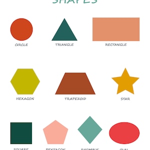 Colorful Alphabet, Numbers and Shapes. Nursery Decor. Cute Illustration ...