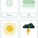 12 Weather Cards, Weather Flashcards, INSTANT DOWNLOAD, Toddler Weather ...