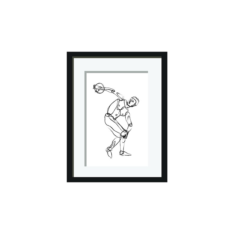 Sketch of the Discus Thrower. Line Art Printable. Wall Art - Etsy