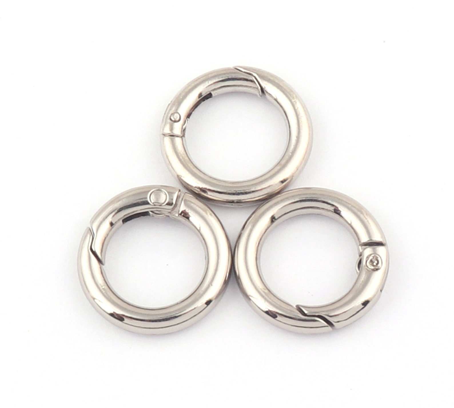 13mm Round Spring Gate O-Ring Clasp Push Snap Hook Screw Belt - Etsy Italia