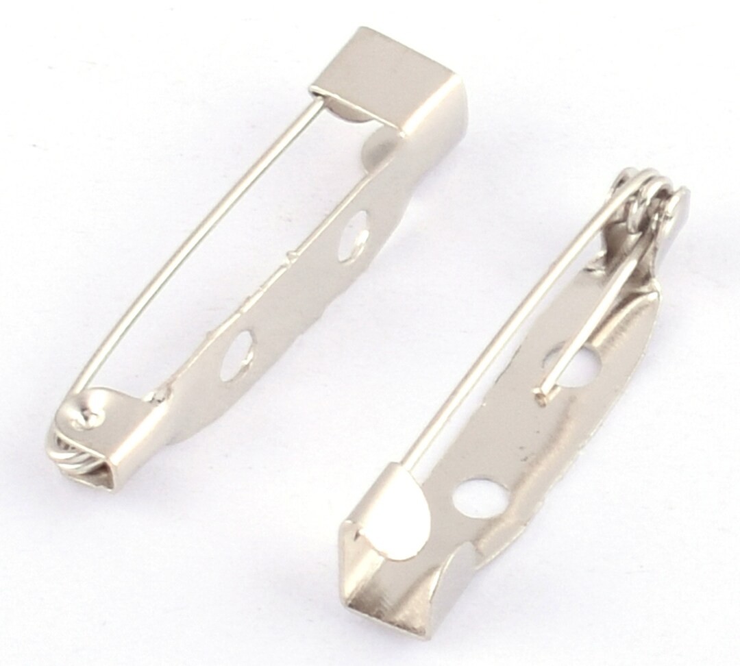 20pcs 25mm Brooch Pin Back Base Safety Locks Silver Safety - Etsy España