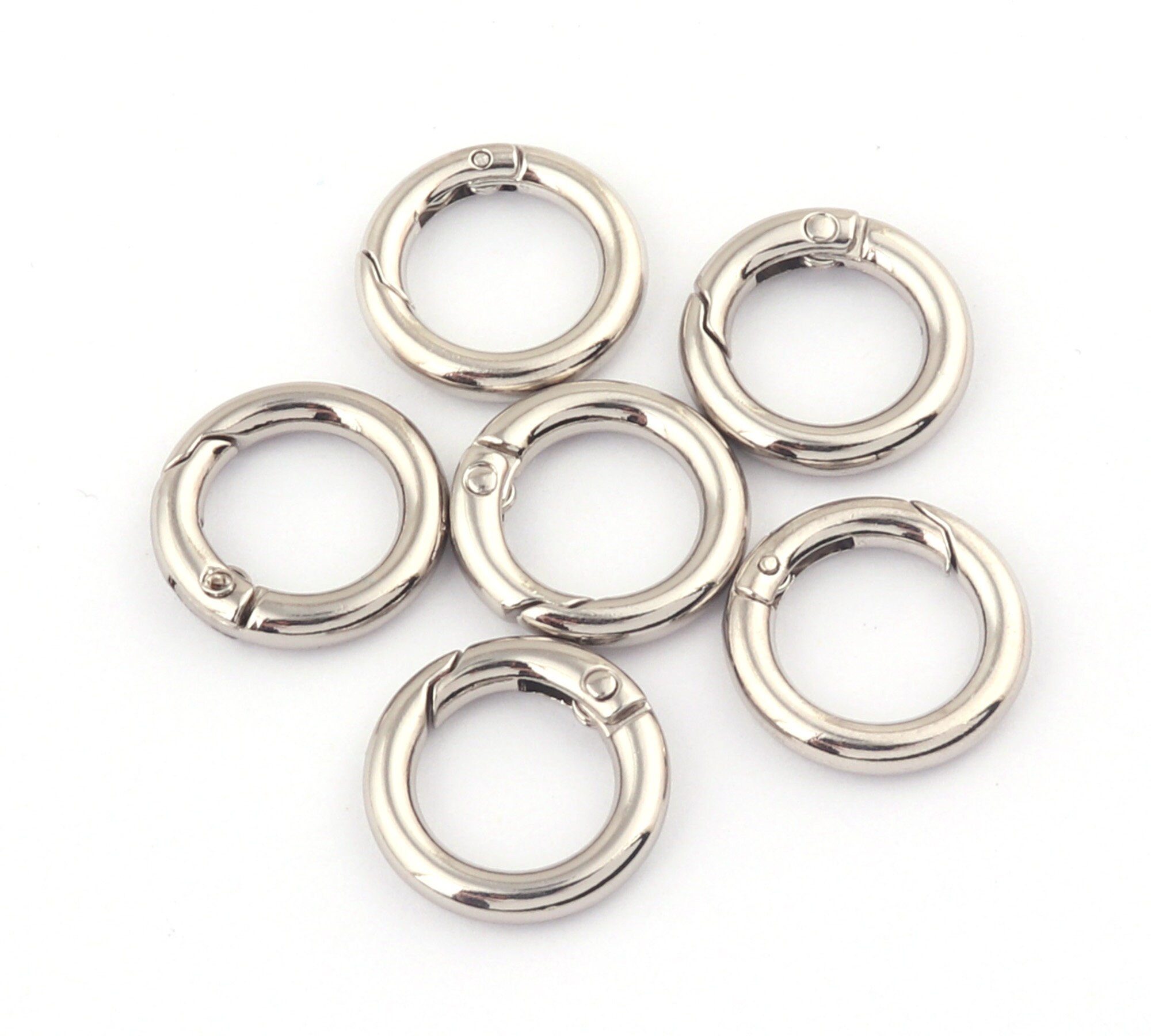 13mm Round Spring Gate O-Ring Clasp Push Snap Hook Screw Belt - Etsy Italia