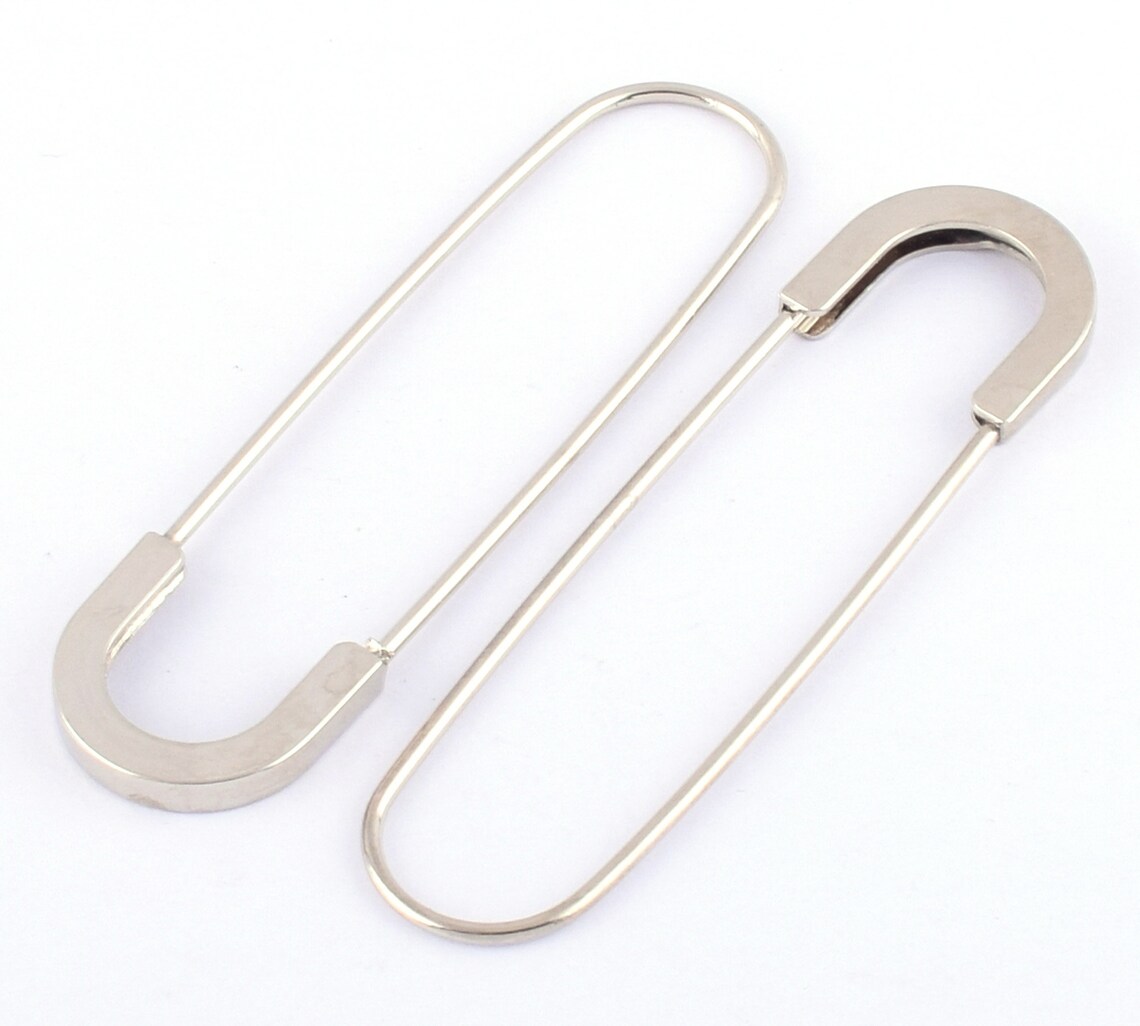 4pcs 80mm Silver Safety Pins Coiless Safety Pins Larger Safety - Etsy